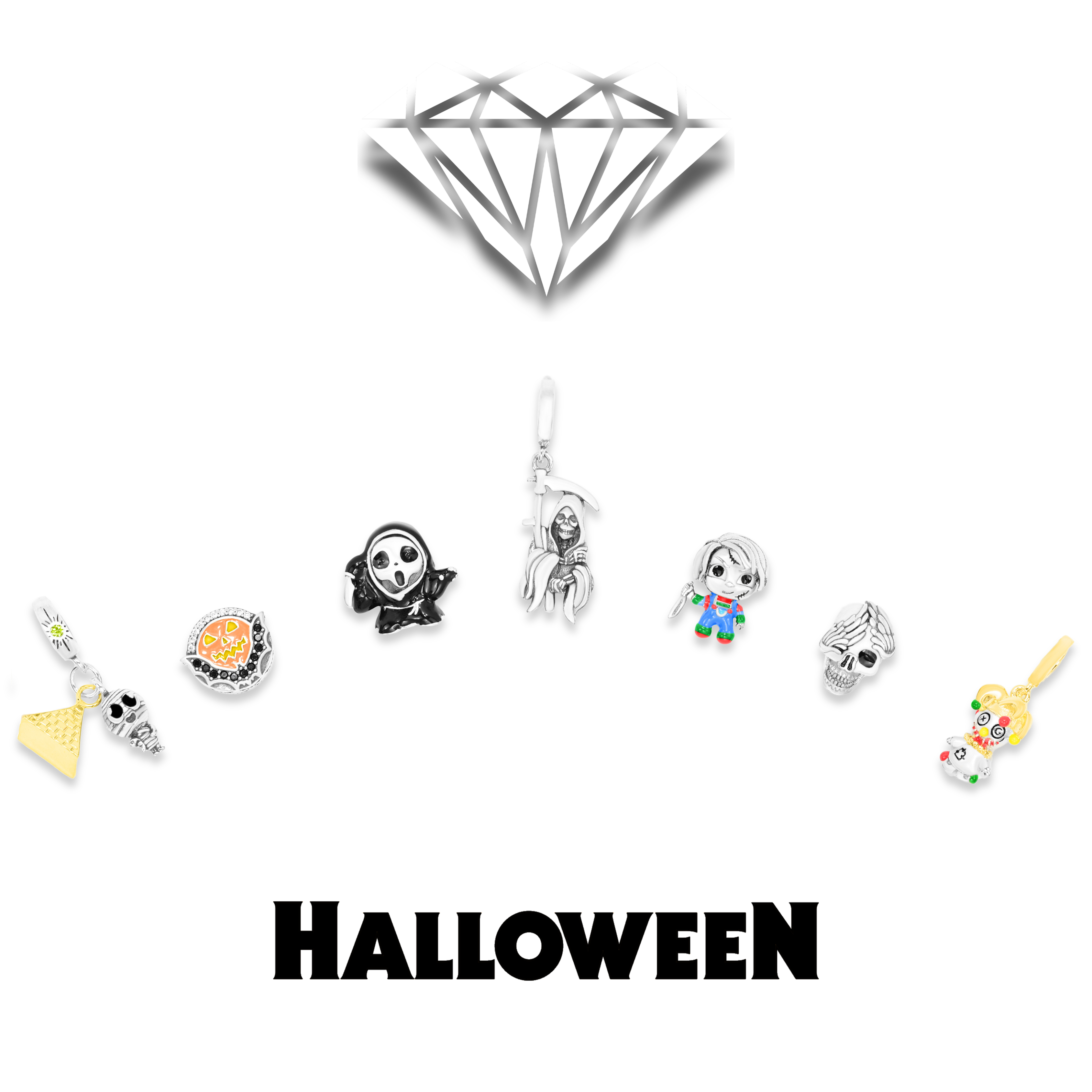 Halloween Charms | Sterling Silver & Gold Plated Jewelry – Pretty ...