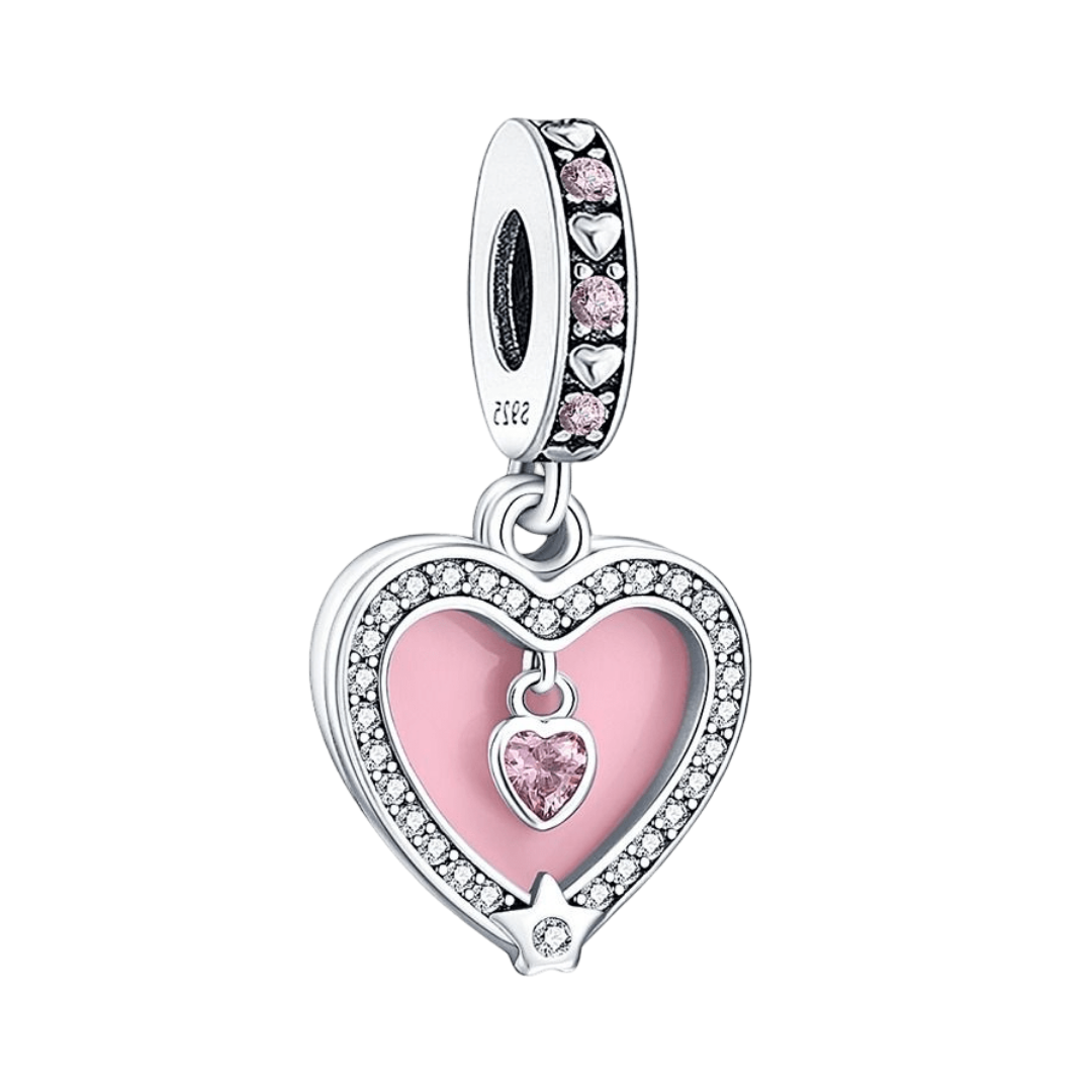 Eternal Love Heart Double Dangle Charm – Pretty Little Charm